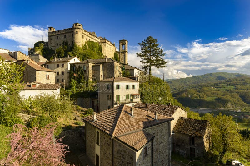 Bardi Castle. Emilia-Romagna. Italy. Stock Photo - Image of fortress ...