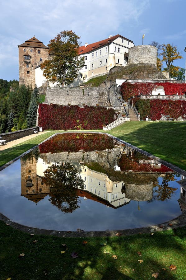 Castle Bechov Nad Teploy. Czech Republic Stock Photo - Image of massive ...
