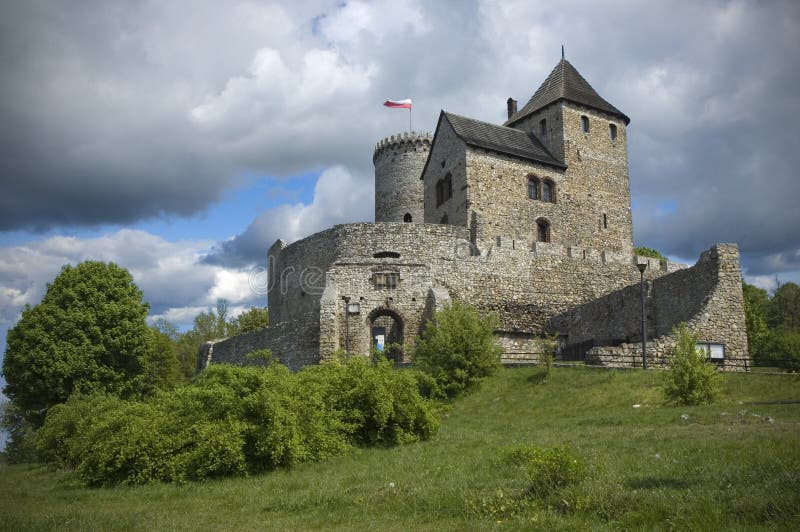Bedzin Castle in Poland stock image. Image of ages, donjon - 161445133