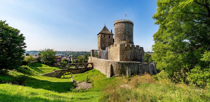 Castle in Bedzin (Poland) editorial photography. Image of colorful ...