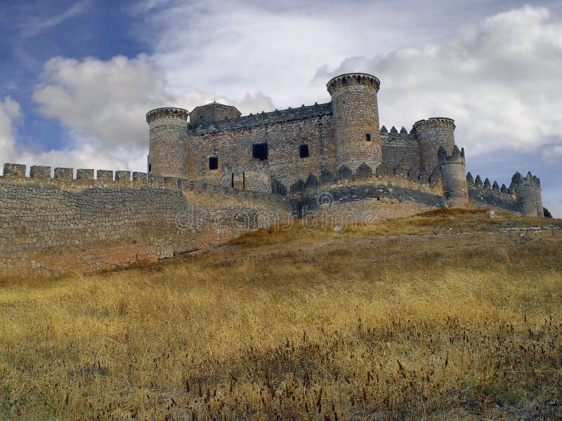 Castle of Belmonte, Cuenca, Spain Stock Photo - Image of vernano, hill ...