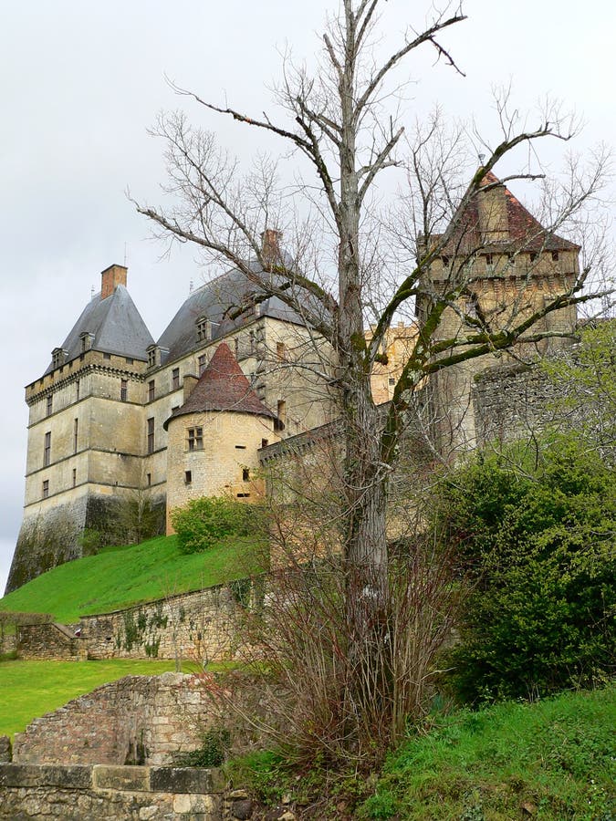 Castle of Biron (France ) stock photo. Image of tourism - 13368206