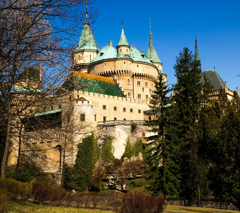 Panorama View at the Bojnice Castle Stock Photo - Image of europe ...