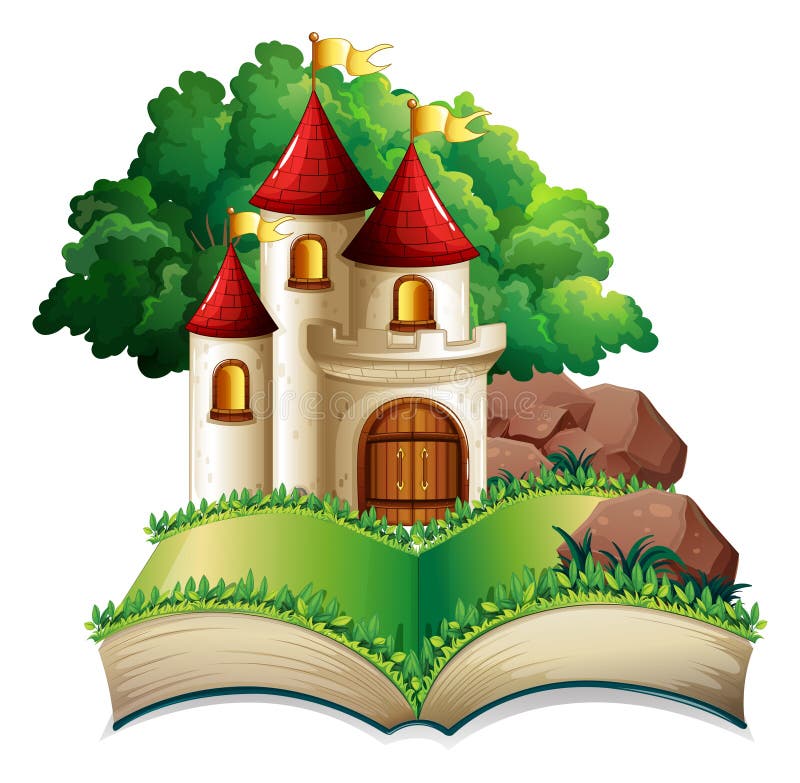 Castle and book stock vector. Illustration of tower, clipart - 48932697