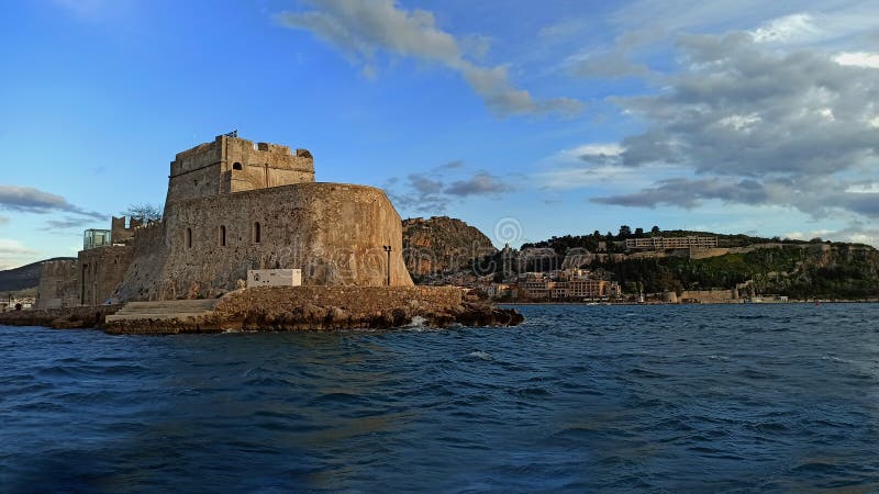 The Castle of Bourtzi, Nafplio Stock Photo - Image of bourtzi, hellenic ...