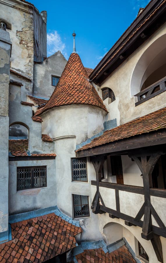 Castle in Bran stock image. Image of town, bram, rumania - 77657007