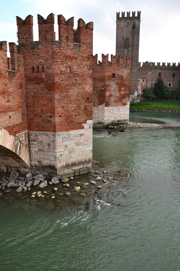 Castle and bridge stock photo. Image of 14th, archaeological - 27162576