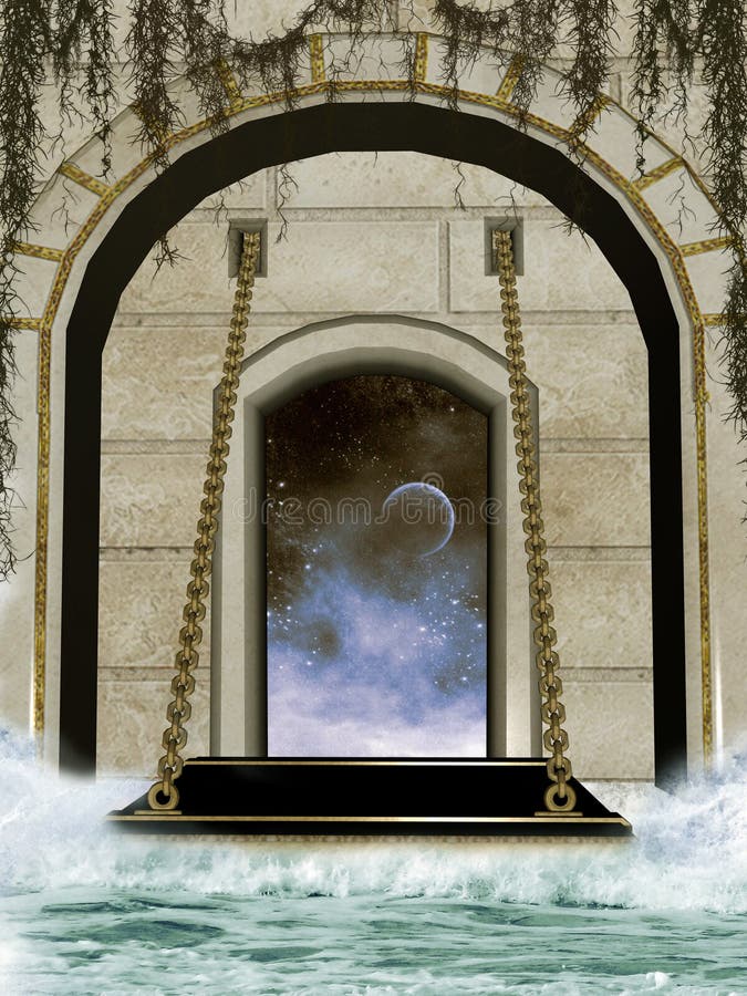 Castle bridge stock illustration. Illustration of home - 6489872