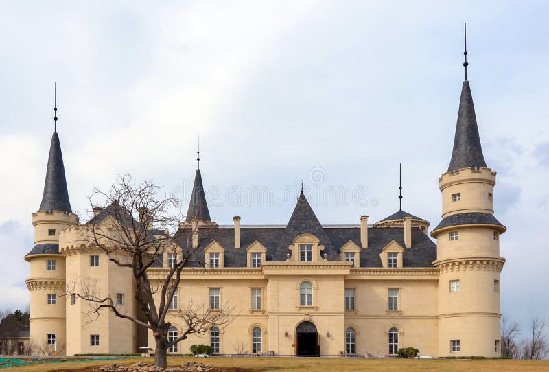 Beautiful Castle Building with Sharp Roof Stock Image - Image of ...