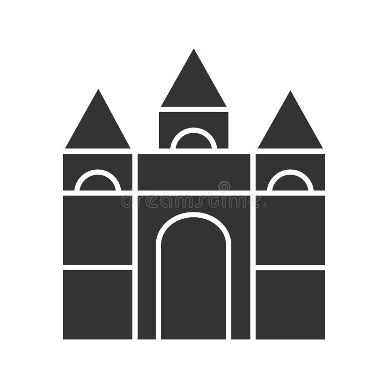 Castle Building Blocks Glyph Icon Stock Illustration - Illustration of ...