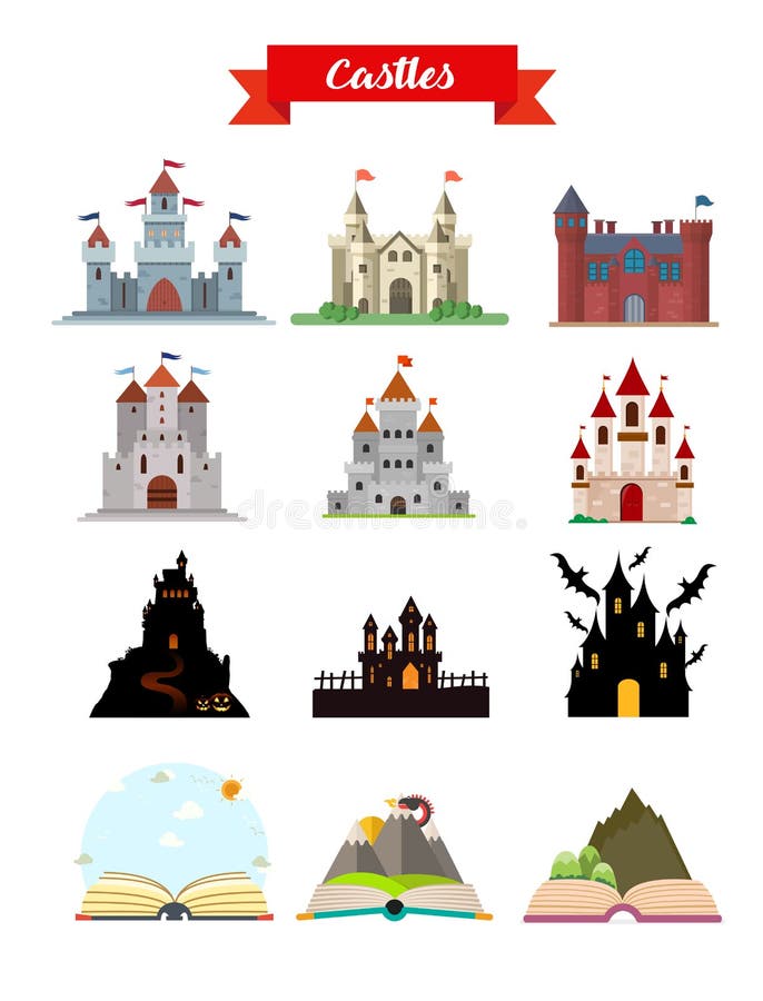 Medieval Town Vector Icons Stock Illustrations – 601 Medieval Town ...