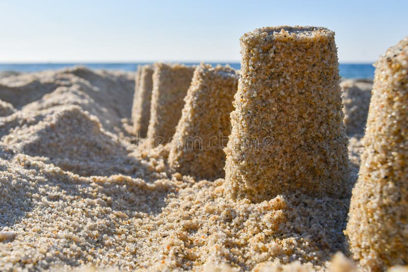 Close up of a sand castle stock photo. Image of island - 154171508