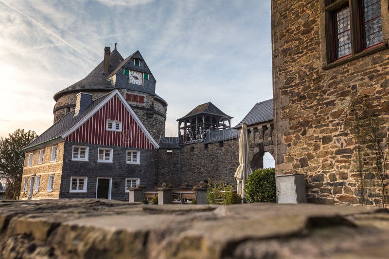 Castle Burg Solingen Germany in the Evening Stock Image - Image of ...