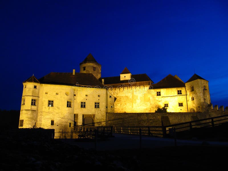 Burghausen at night stock photo. Image of ancient, town - 23746042