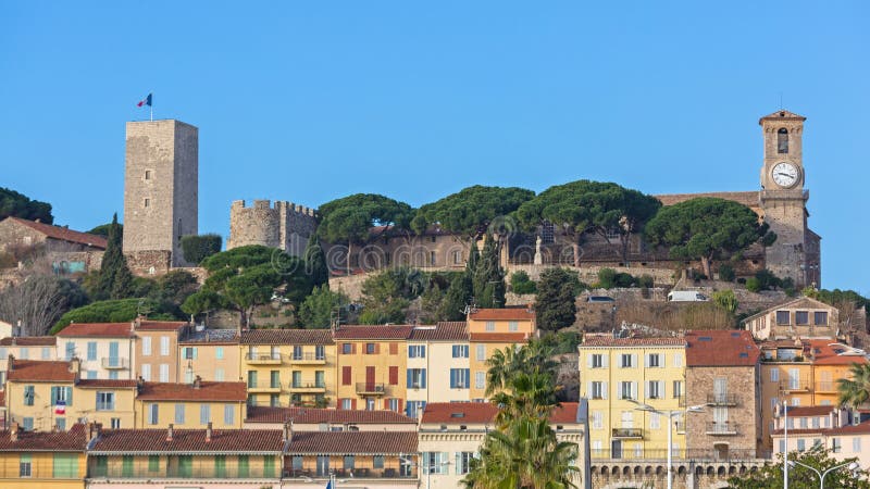 Castle Cannes France stock photo. Image of roofs, architecture - 179838656
