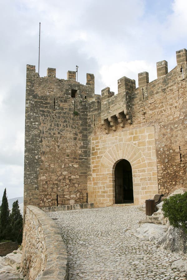 Castle of Capdepera. editorial stock image. Image of bell - 116348684