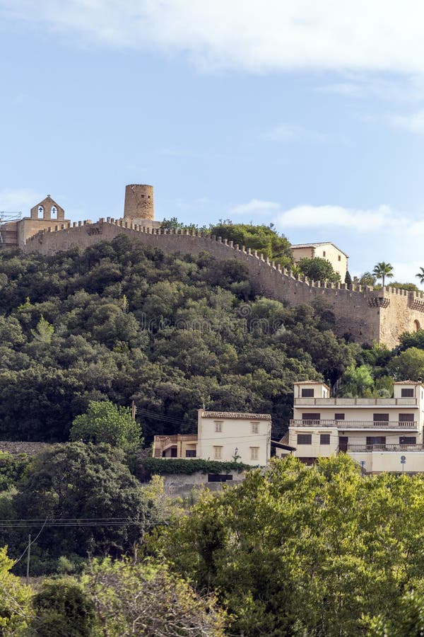 Castle of Capdepera stock image. Image of hill, fort - 163424445