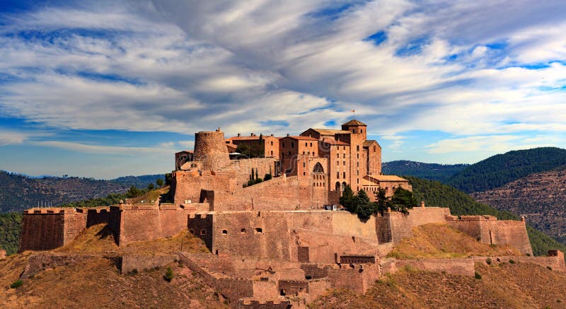 The castle of Cardona stock image. Image of arch, castell - 109403393