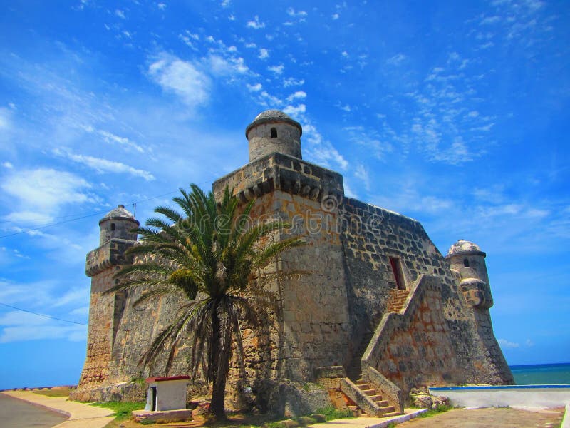 Castle at a Cuban Fishing Village Stock Image - Image of ancient ...