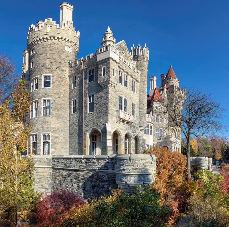 Castle Casa Loma in Autumn in Toronto. Stock Image - Image of autumn ...