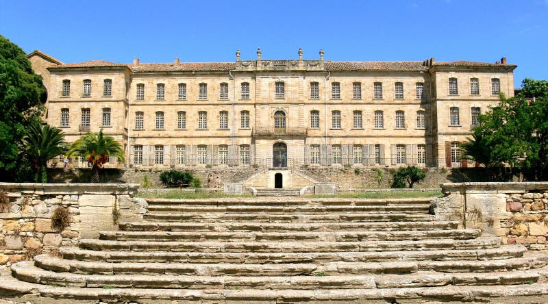 Castle of Cassan in Roujan stock image. Image of historic - 177516085