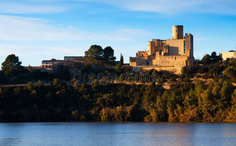 Castle of Castellet and the Hermitage of St. Peter Stock Image - Image ...