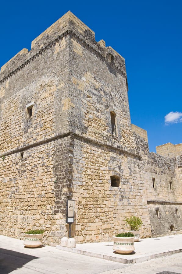 Castle of Castro. Puglia. Italy Stock Image - Image of architectonic ...