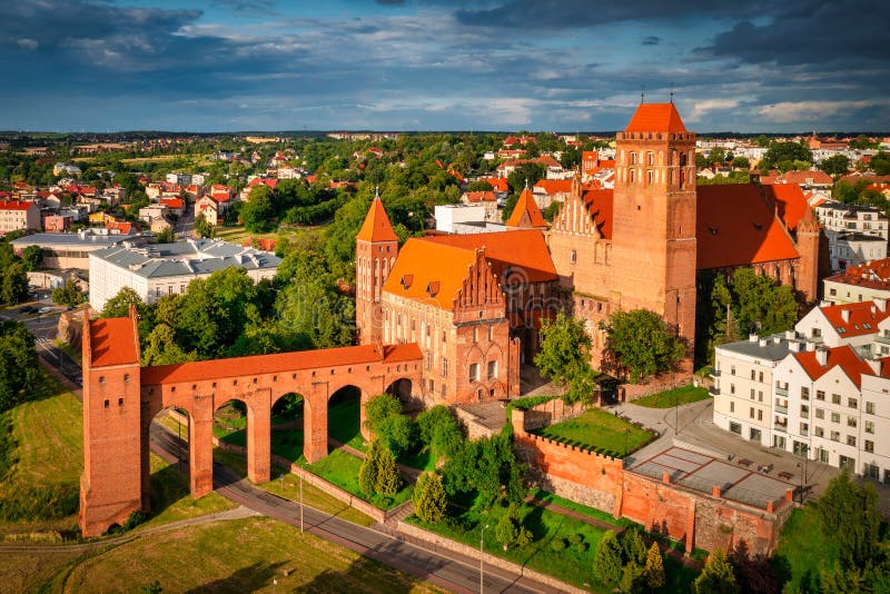 The Castle and Cathedral in Kwidzyn Illuminated by the Setting Sun ...