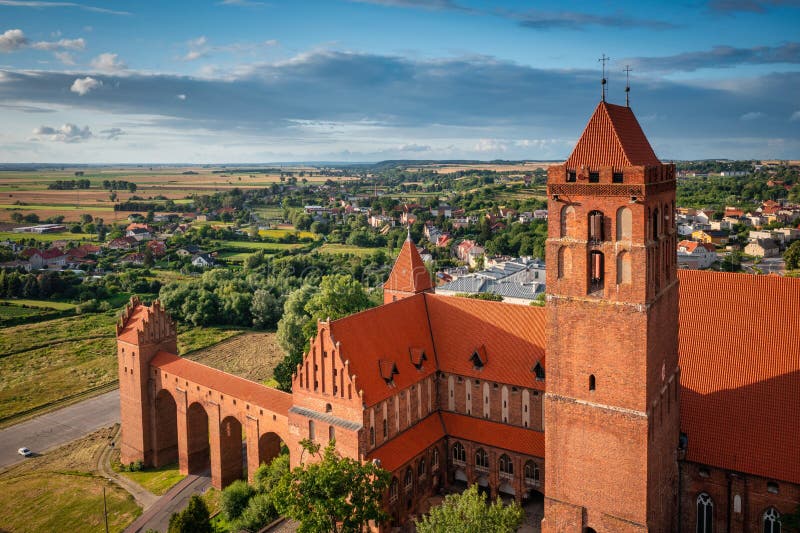 The Castle and Cathedral in Kwidzyn Illuminated by the Setting Sun ...