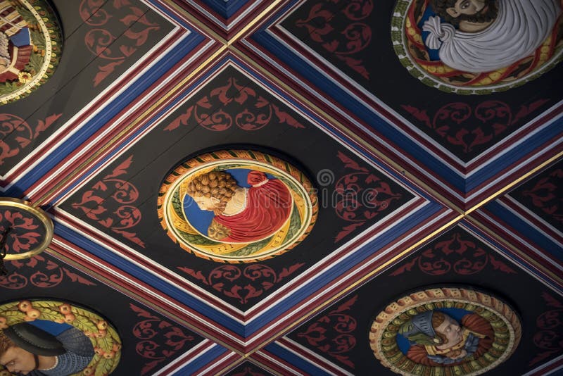 Castle ceiling stock photo. Image of luxury, painting - 58902888