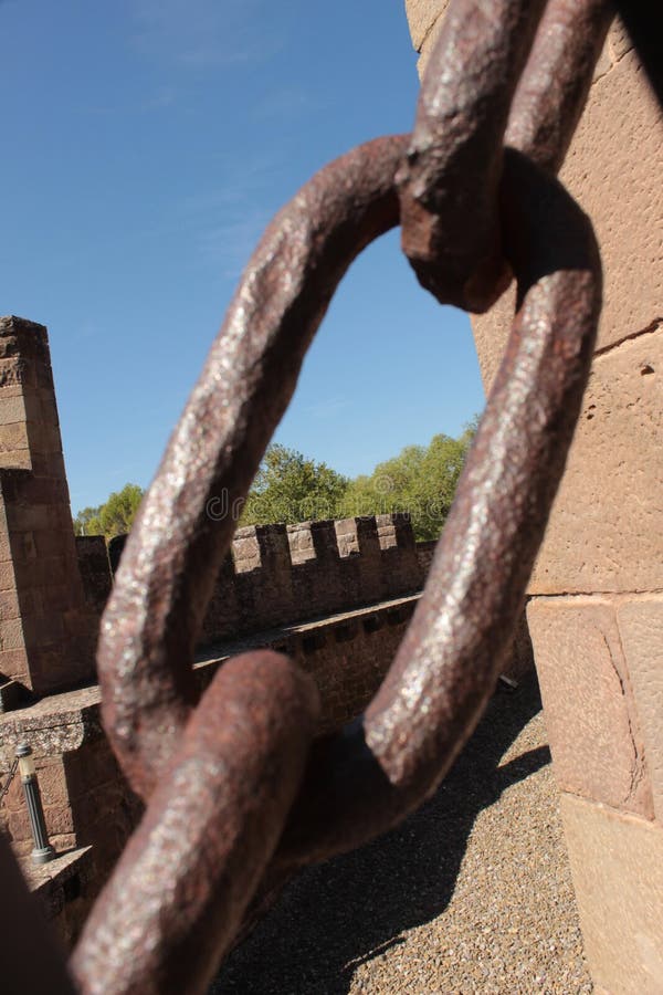 Castle chain link stock image. Image of freedom, steel - 180990193