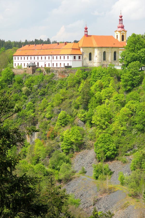 Castle and church stock image. Image of baroque, steep - 24901279