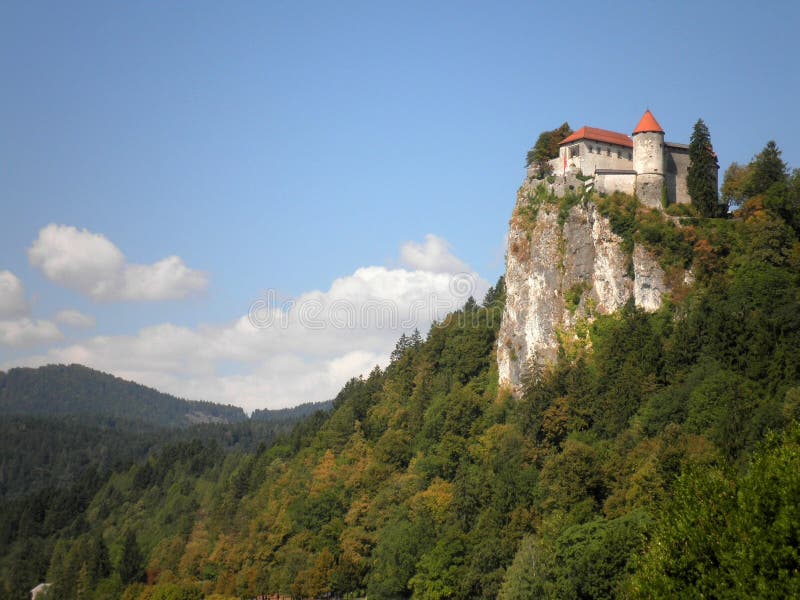 Castle on a Cliff stock image. Image of wood, picturesque - 37813895