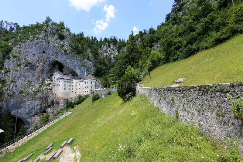 Castle in the Cliff Above the Precipice Stock Image - Image of tourism ...