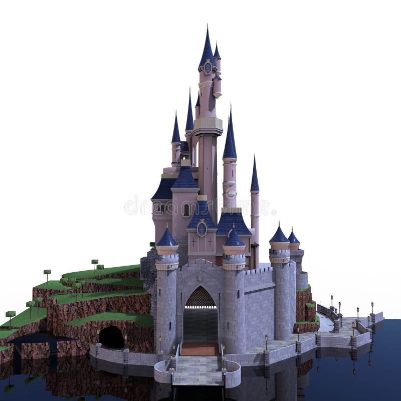 Castle stock illustration. Illustration of fantasy, white - 52852532