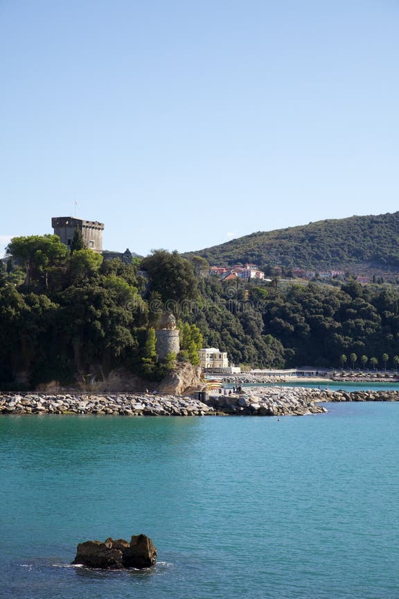 Castle of coast of Lerici stock image. Image of castle - 22624077