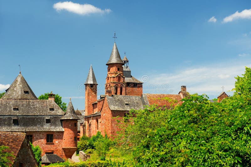Old Traditional French House. Collonges La Rouge Stock Image - Image of ...