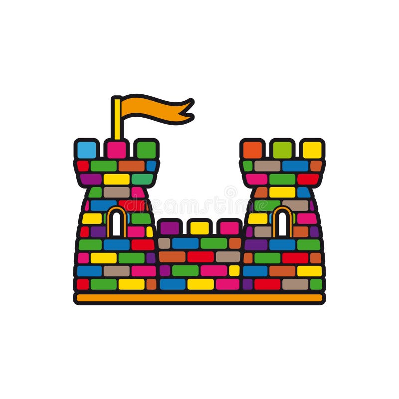 Castle Colorful Bricks Logo Stock Illustrations – 7 Castle Colorful ...