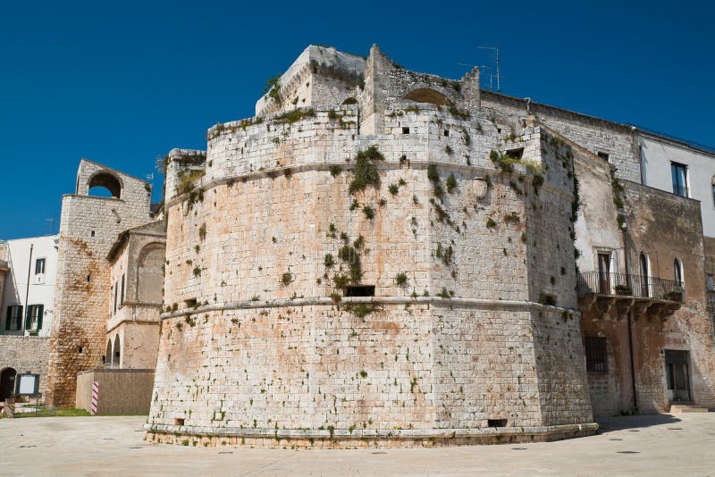 Castle of Conversano. Puglia. Italy Stock Image - Image of blue, italy ...