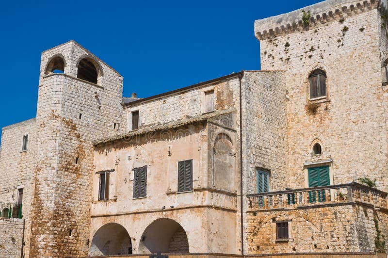 Castle of Conversano. Puglia. Italy Stock Photo - Image of bulwark ...