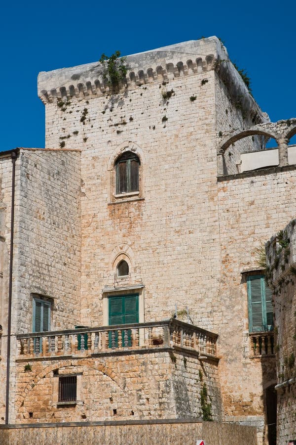 Castle of Conversano. Puglia. Italy Stock Image - Image of blue ...