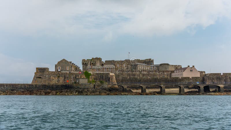 Castle Cornet Seen from St. Peter S Port Marina, Guernsey Stock Photo ...