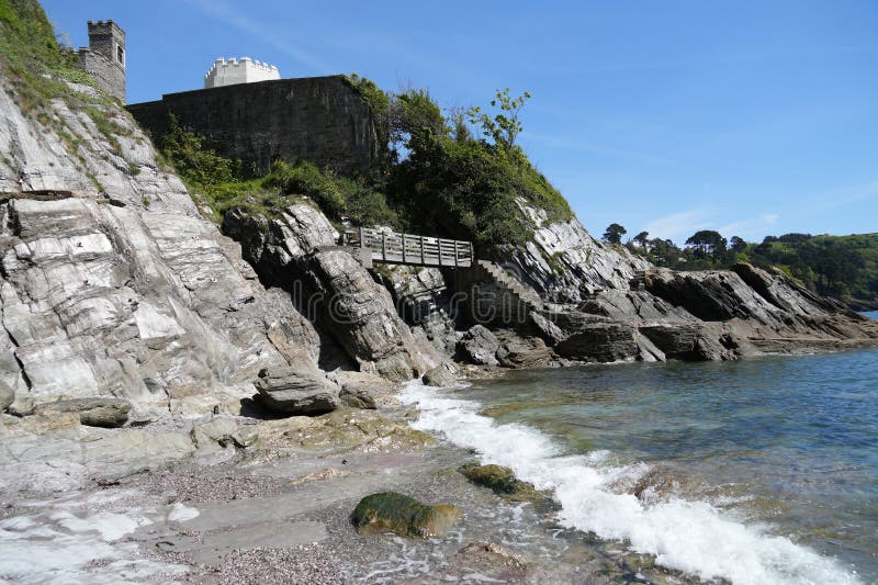 Castle Cove Beach, Next To Dartmouth Castle, Dartmouth, Devon, England ...
