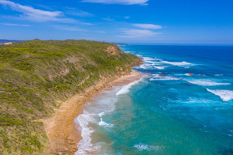 Castle Cove Lookout, Glenaire Beach Stock Image - Image of view, rocks ...