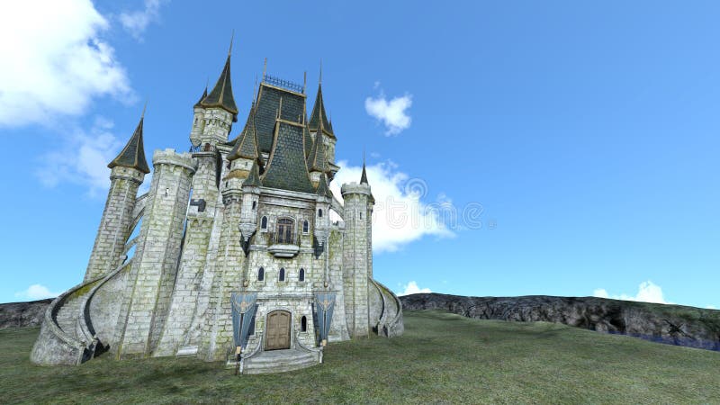 Castle stock photo. Image of castle, rendering, foreign - 109449238