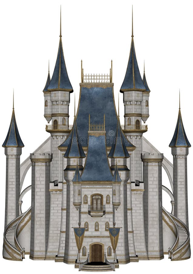 Castle - 3D render stock illustration. Illustration of building - 57752001