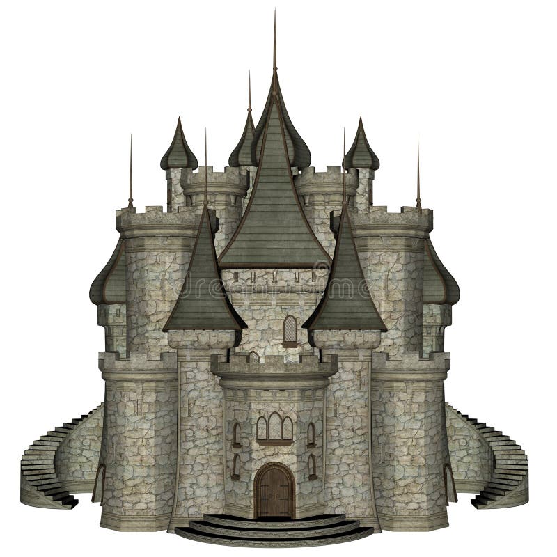 Castle wall - 3D render stock illustration. Illustration of design ...