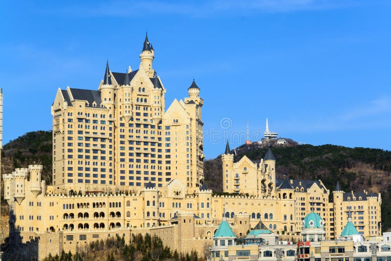 Castle Hotel Dalian City,China Stock Photo - Image of hotels ...