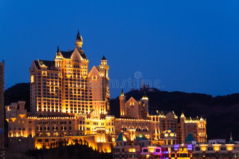 Castle in Dalian city stock photo. Image of travel, nature - 52777682