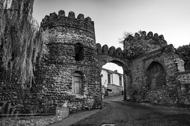 Georgian Castle in Sighnaghi City Stock Image - Image of wall, house ...
